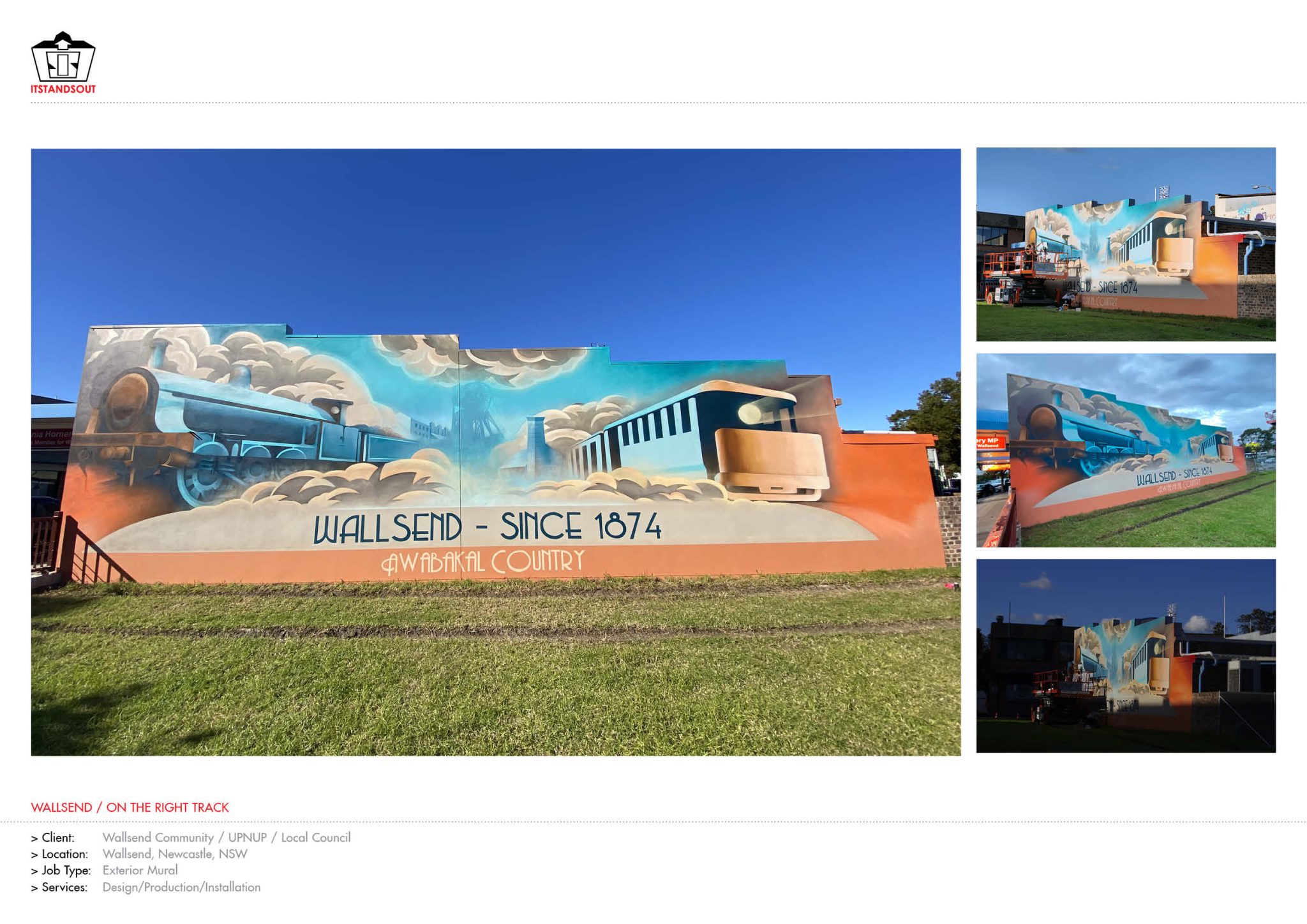 Street Art - Heritage Mural - Wallsend - IT STANDS OUT